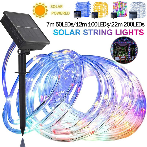 50/100/200 LEDs Rope String Lights Outdoor Solar Rope Lights Outdoor ...