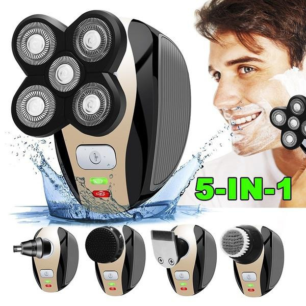 5in1 Electric Shaver Freedom Grooming Kit Bald Head Rechargeable Razor ...