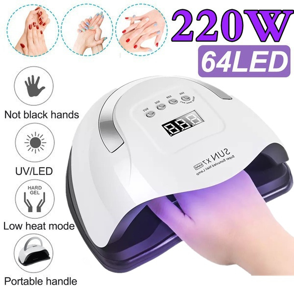 New Portable Nail Care Lamp 64 Beads Intelligent Induction High-power ...