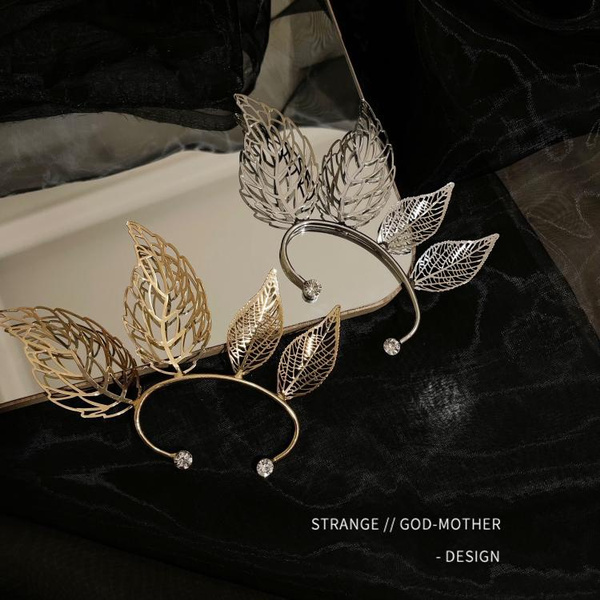 Earring without ear hole ear bone clip forest ear clip damp style fairy ...