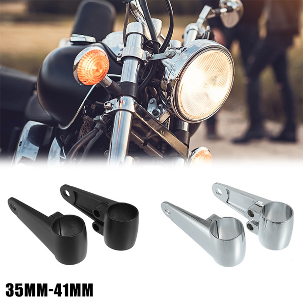 35mm-41mm Universal Motorcycle Headlight Mount Brackets Fork Ear ...