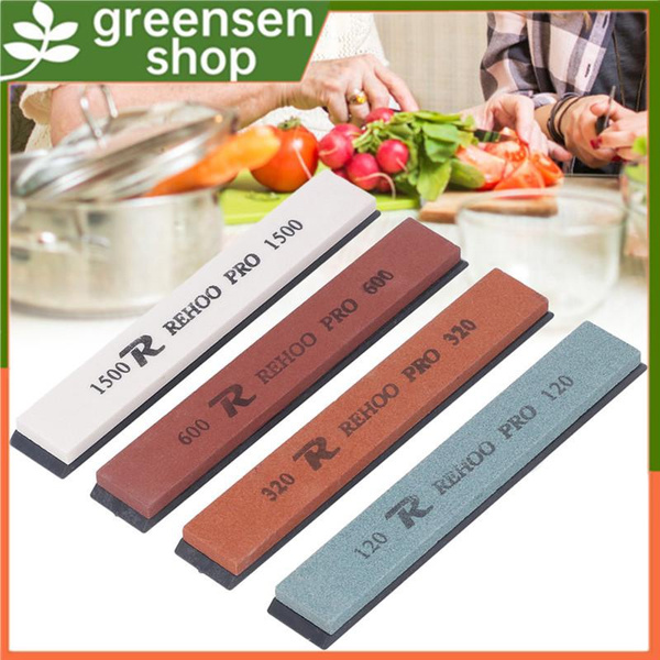 Greensen 4PCS Knife Sharpening Stone Kit, Fixed Angle Premium Whetstone ...