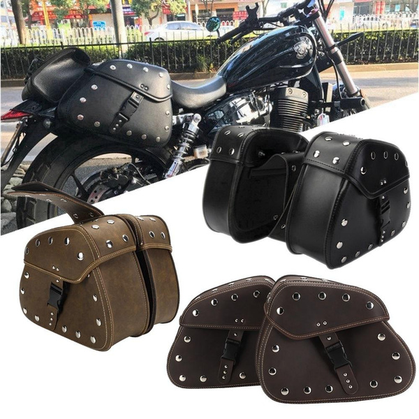 Motorcycle Universal Rivet PU Leather Tool Phone Wallet Bag Luggage ...