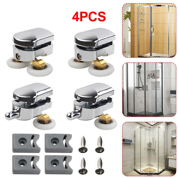 4PCS 23mm Twin Shower Screen Door Rollers Runners Wheels Top&Bottom ...