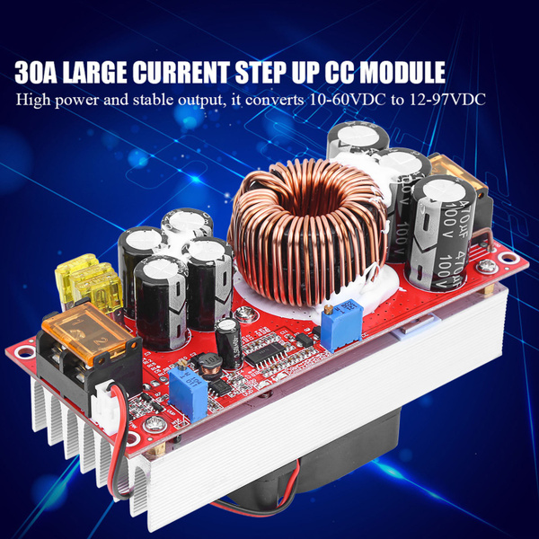 DC-DC 10-60V To 12-97V 1500W 30A Voltage Step Up Converter CC CV Power ...