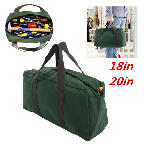 Hand Tool Bag Waterproof Heavy Duty Large Capacity Wide Mouth Canvas ...