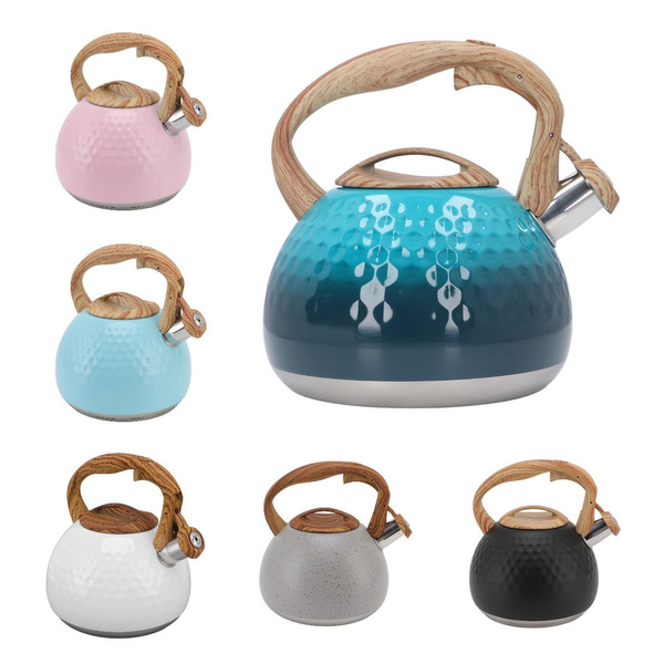 Stainless Steel Tea Kettles,3L/2.7 Qt Dark Blue Gradient Capacity ...