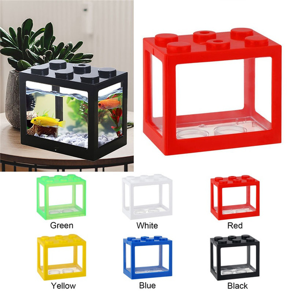 Mini Fish Tank Reptile Pet Box Stackable Aquarium Creative Building ...