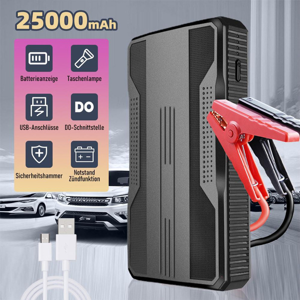 Car Battery Jump Starter 5V/2A 12V Portable Car Battery Booster Charger ...
