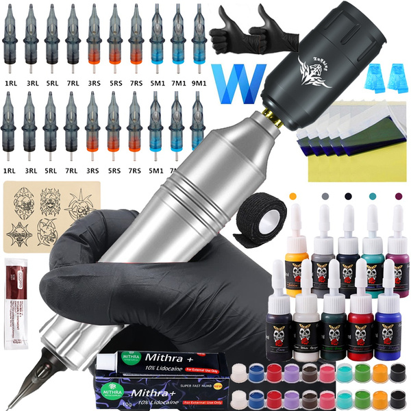 A/B/C/D/E/F/G/H Tuffking Battery Tattoo Set Tattoo Machine Kit Full Set ...