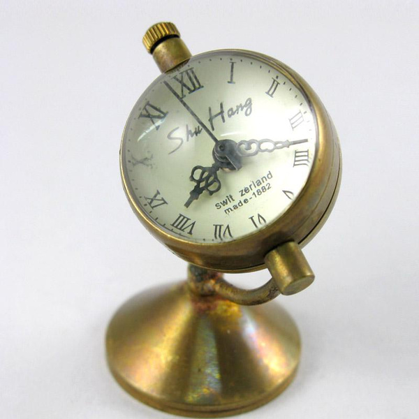 Vintage Mechanical Retro Spherical Roman Numerals Stand Desktop Table ...