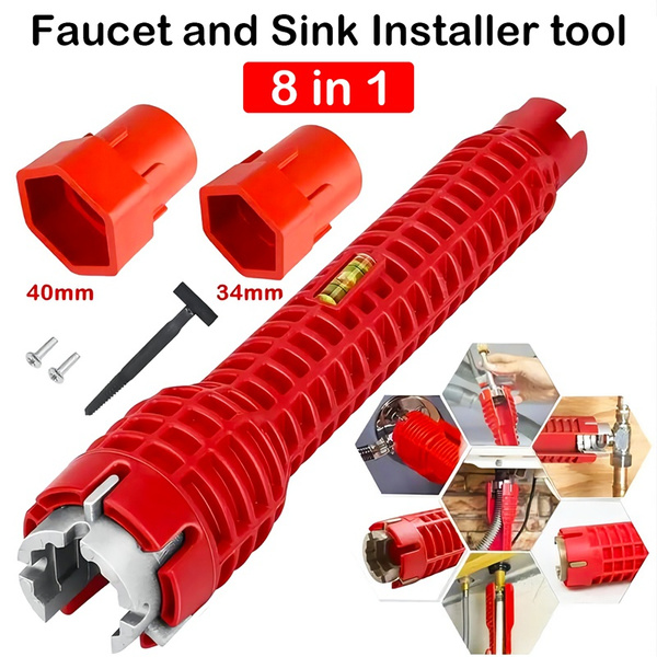 Multifunction 8in1 Faucet and Sink Installer Tool Wrench Plumbing Tool ...