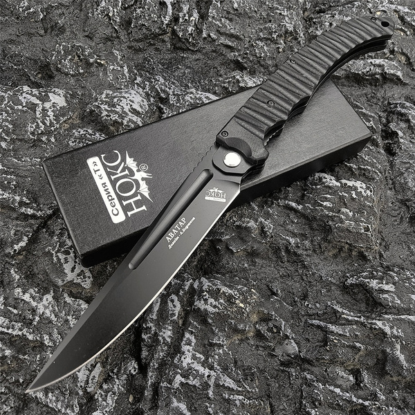 HOKC NOKS Avatar Long Blade Folding Knife Outdoor Self Defense Tactical ...