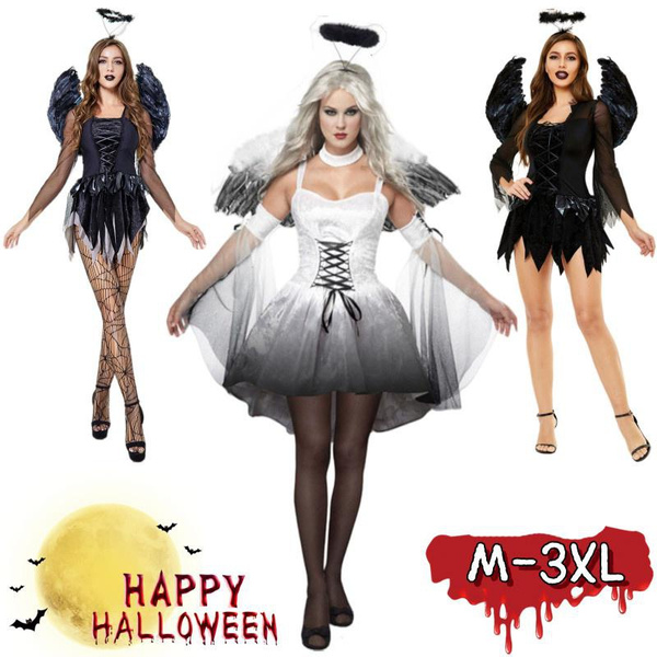 M-3XL Halloween Costume for Women, Dark Angel Costume, Game Cosplay ...