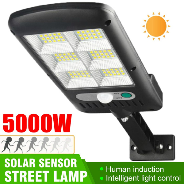 5000W 120LED Solar Powered Street Wall Light PIR Motion Sensor Dimmable ...