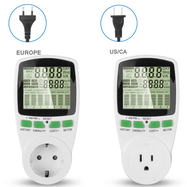 AC Socket Energy Meter Intelligent Electricity Kwh Power Meter Monitor ...