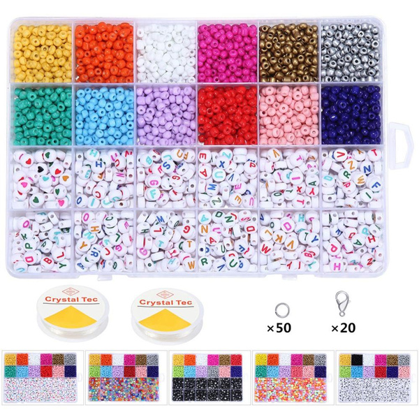 Jewelry Making Kit Beads for Bracelets ，Bead Craft Kit Set with Pony ...