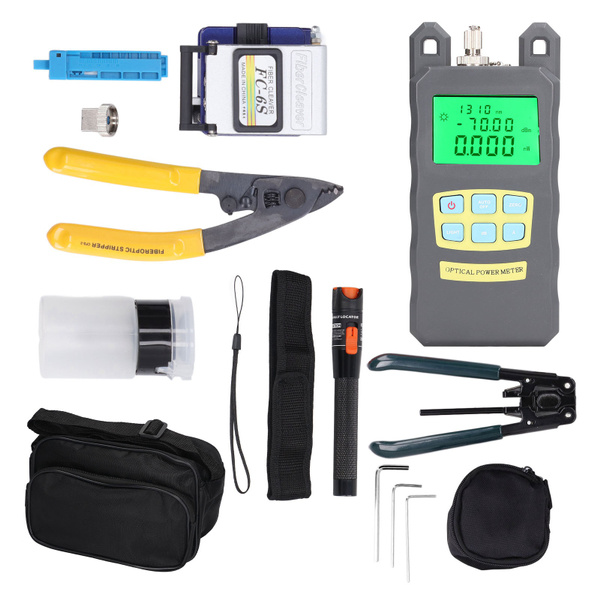 15 Pcs Set Optical Fiber Tool Kit 3 In 1 Fixture Optical Fiber Cleaver ...