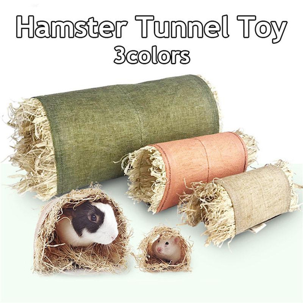 1pc Rabbit Hideaway Toy Grass Straw Bunny Toy Tunnel Hamster ...