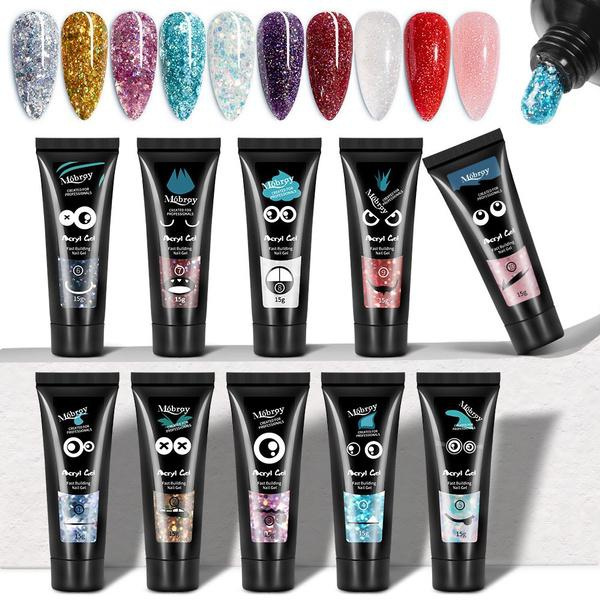 New Mobray 15g Crystal Extend UV Nail Gel Extension Builder Led Poly ...