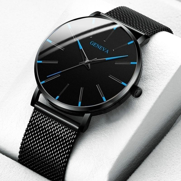 Fashion and Business Men's Minimalist Ultra-thin Stainless Steel ...
