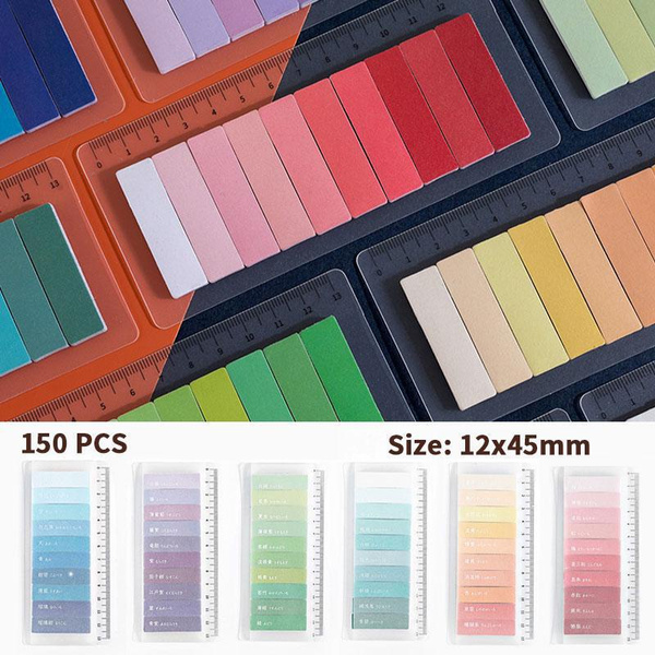 150 PCS Pastel Color Writable Repositionable Sticky Index Tabs with ...