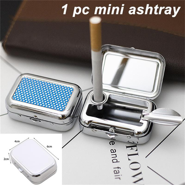 Mini Portable Metal Cigarette Ashtray Fashion Ashtray with Lockable Lid ...