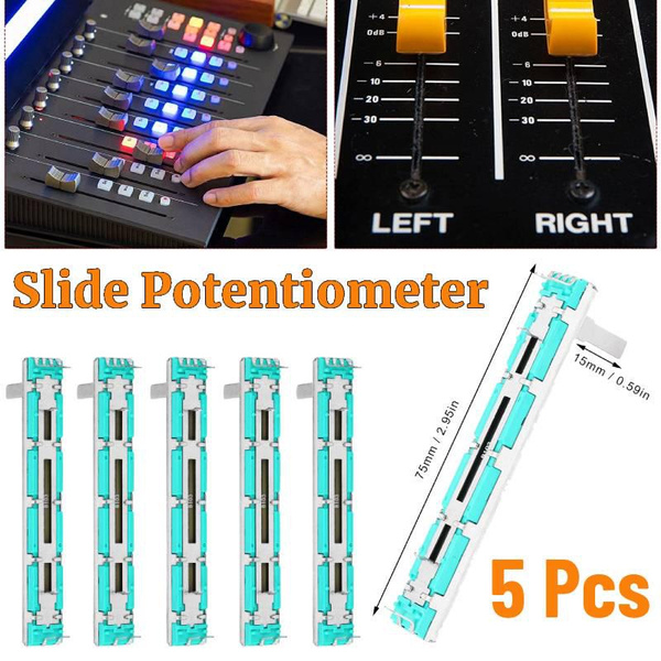 75mm Potentiometer Resistor B103 10K Ohm Double Linear Slide ...