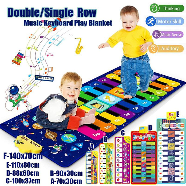 NEW 6 Styles Double/Single Row Music Piano Keyboard Play Mat Game Play ...