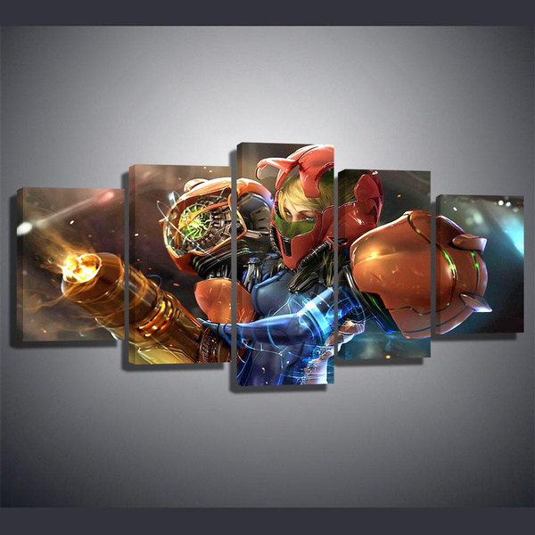 Canvas Wall Art Paintings 5pcs Anime Samus Poster, Metroid Prime 4 ...
