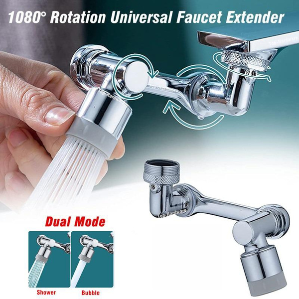 New Universal 1080° Rotation Extender Faucet Aerator Plastic Splash ...