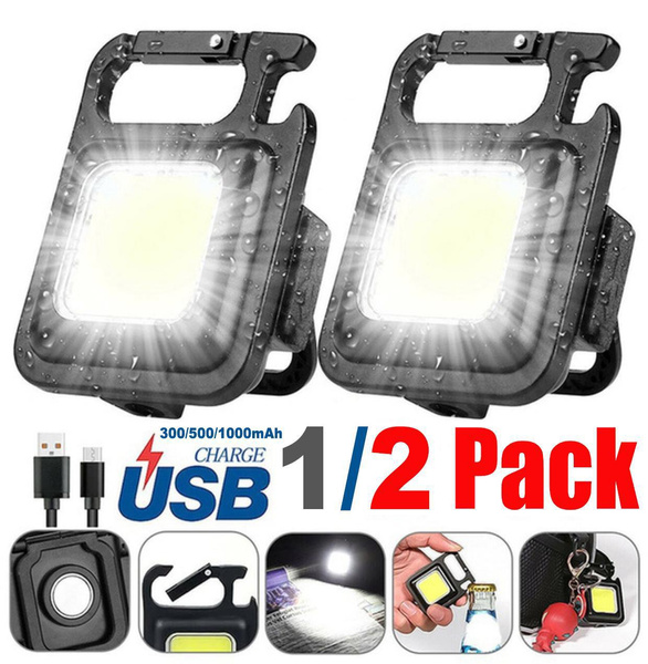 300/500/1000Ah Mini Pocket LED Light Portable COB Work Lamp Flashlight ...