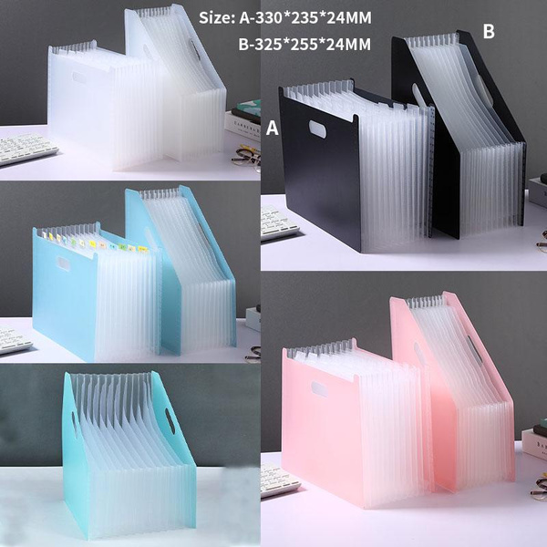 PP Standing Organ Bag Student Test Paper Data Storage Folder Multi ...