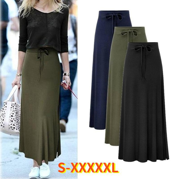 New Half Skirt Fashion Women's High Waist Split Belt One Step Skirt ...