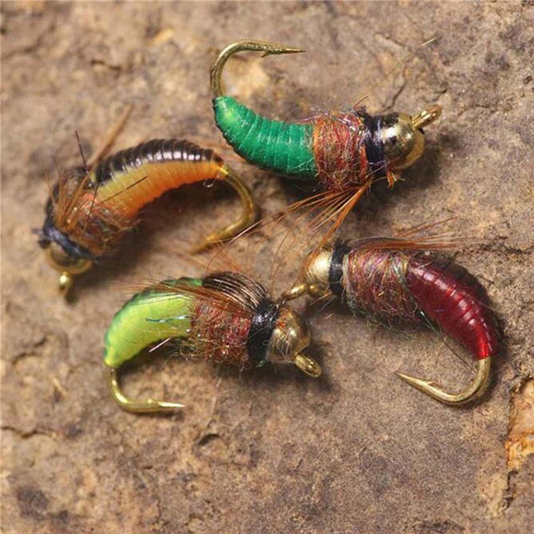 Super Sturdy Realistic Nymph Scud Flies, Popper Flies for Trout Nymph ...