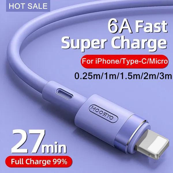 New Silicone USB Cable Micro USB Cable 6A Type C Cable Quick Charge 3.0 ... New Silicone USB Cable Micro USB Cable 6A Type C Cable Quick Charge 3.0 ...