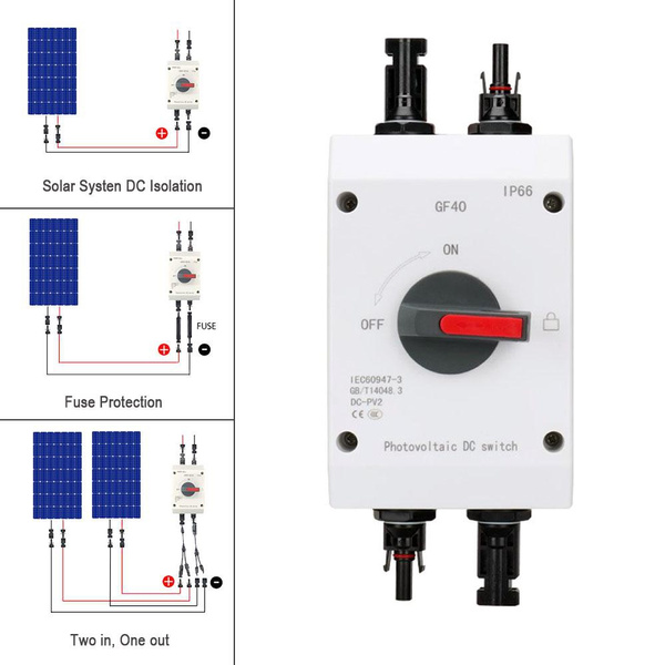 DC Isolation Switch Circuit Breaker for Solar System Solar Module PV ...