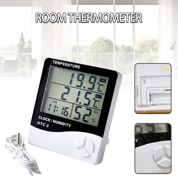 New LCD Indoor/Outdoor Thermometer Digital Hygrometer Temperature ...