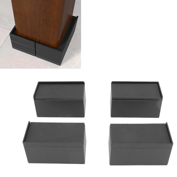Bed Risers, L Shape Rectangular Furniture Risers, Heavy Duty Rubber ...