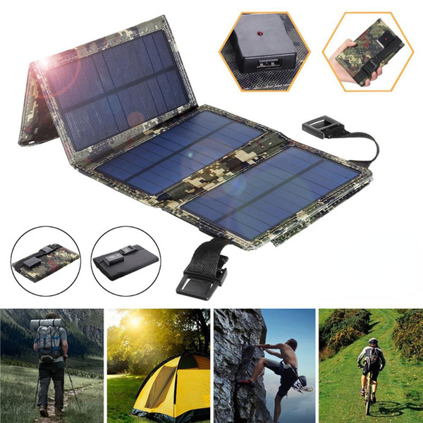 Solar Folding Bag Outdoor Foldable Solar Panels Cell 5V USB Portable ...