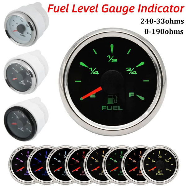 2" 52mm Digital Fuel Level Gauge Indicator Kit 9-32V Universal Fuel ...
