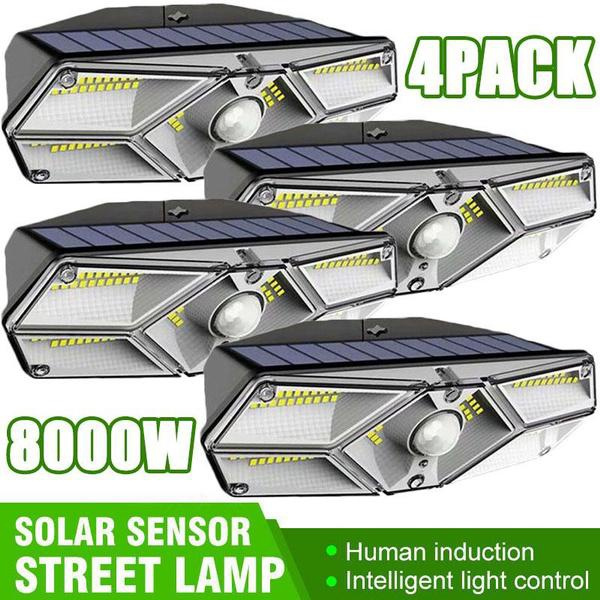 New 126LED Solar Powered Street Wall Light PIR Motion Sensor Dimmable ...