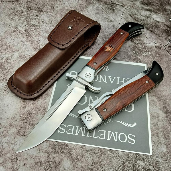 440 Blade Russian Finka NKVD KGB Tactical Folding Hunting Pocket Knife ...