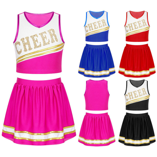 Uniform Set for Cheerleading Kids Girls Cute Dance Sports Uniform ...
