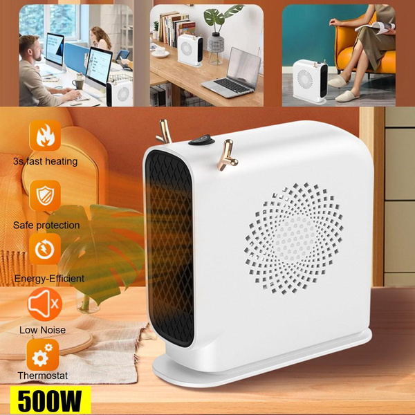 500W Portable Electric Space Heater Desk Space Heater Fast Heating ...