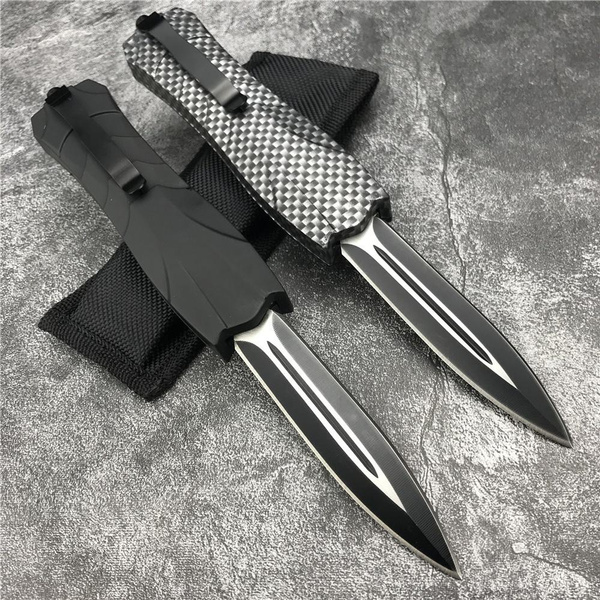 OTF Automatic Knife Military EDC Spring Assisted Tactical Knife Double ...