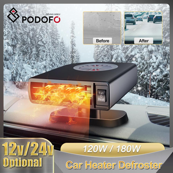 PODOFO Portable 12V/24V Car Heater Fan Anti-Fog 130W/180W Car Fan ...