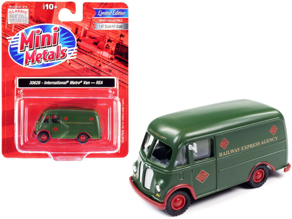 International Metro Van Matt Dark Green "Railway Express Agency" 1/87 ...