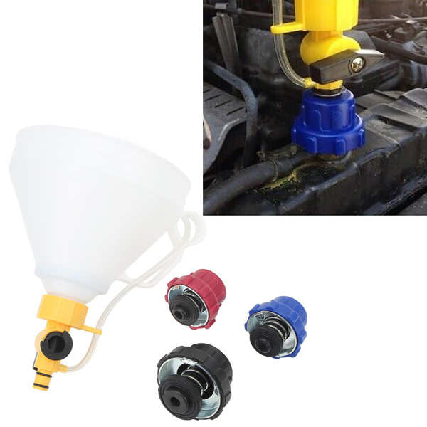 Coolant Funnel Kit，Radiator Coolant Refill Funnel Spill Proof Engine ...