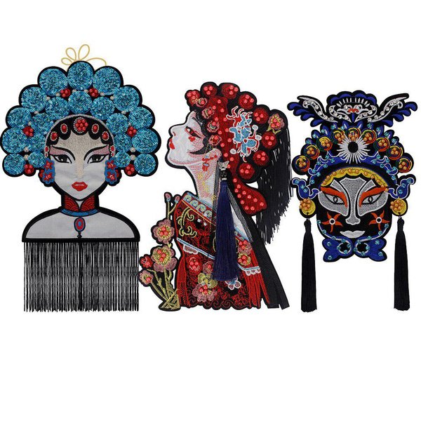 1 piece Beaded Tassel Patches Pearl Fringe Drama Applique Embroidery ...